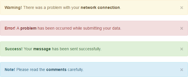 Bootstrap 3 Warning, Info, Success and Error Alerts - Tutorial Republic Bootstrap 3 Warning, Info, Success and Error Alerts - Tutorial Republic
