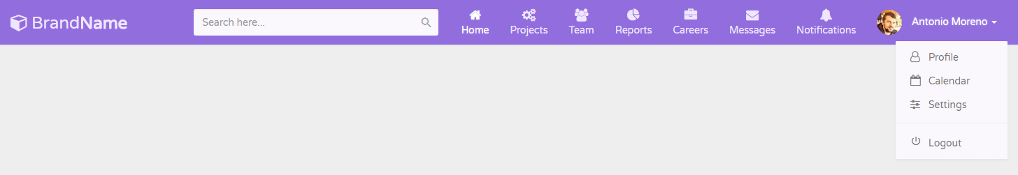 Illussion Bootstrap Navbar With Logout