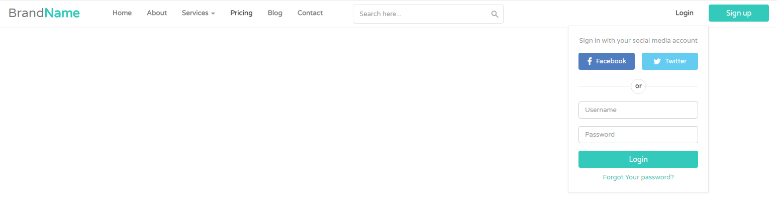 Sign In Log In Drop Down Bootstrap Login Menu Close On Textbox Select Click 